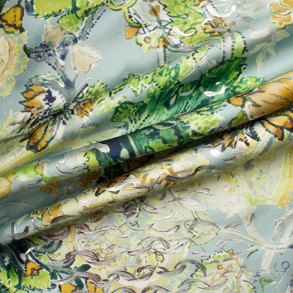 Hand Painted Watercolour Mikado | Floral Fabric
