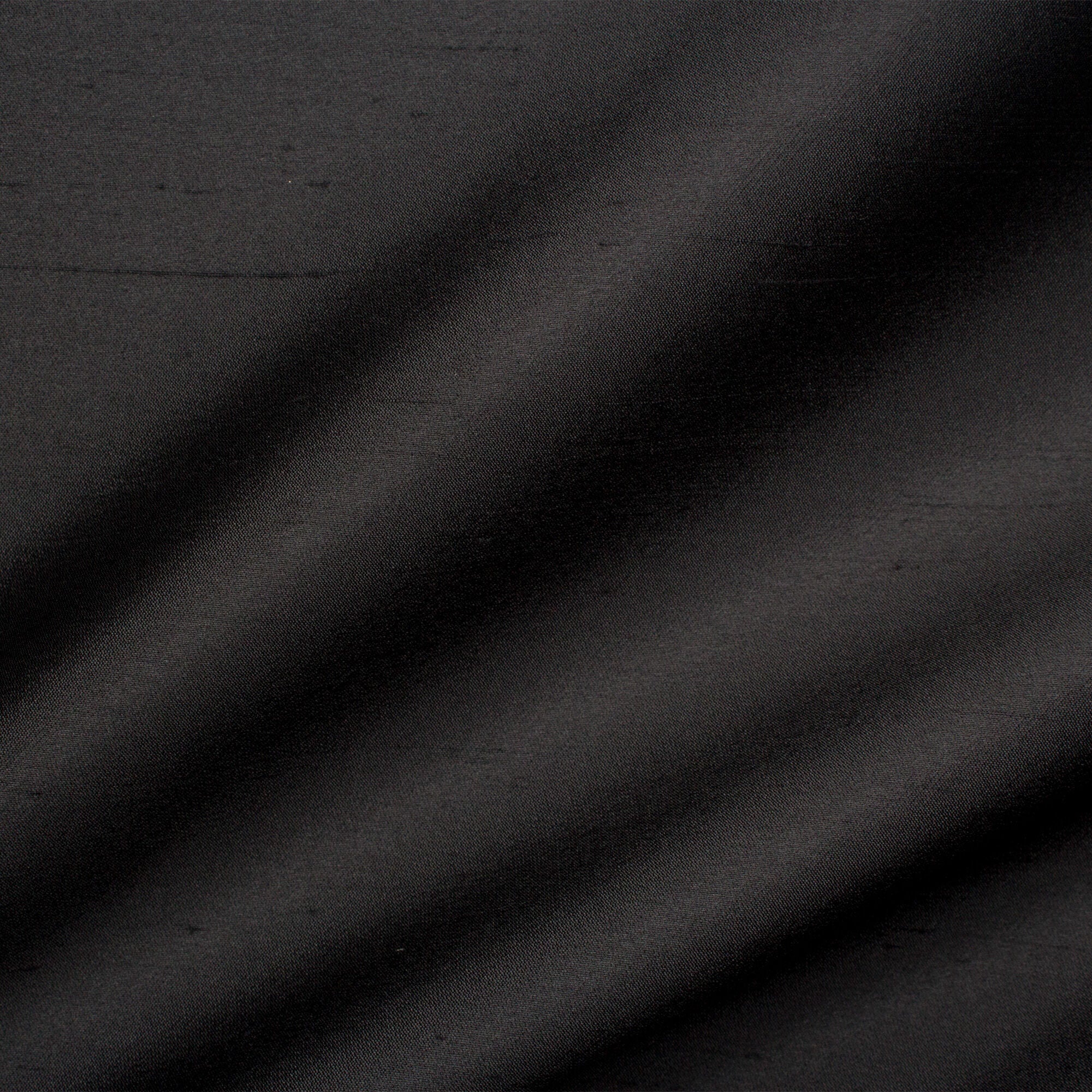 Black Silk Shantung | Luxurious Material