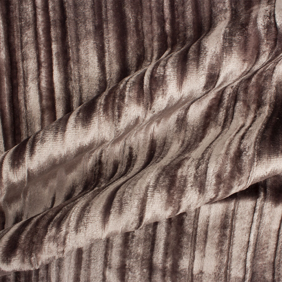 Soft Taupe Crushed Velvet | Weave Material