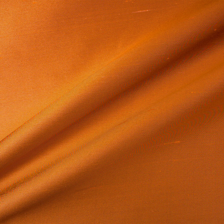 Deep Orange Shantung | Pure Silk Fabric