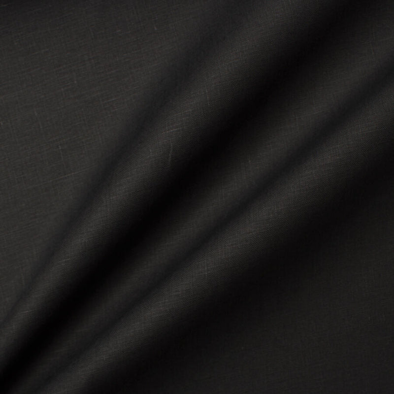 Black Medium Weight Linen | Luminous Linen
