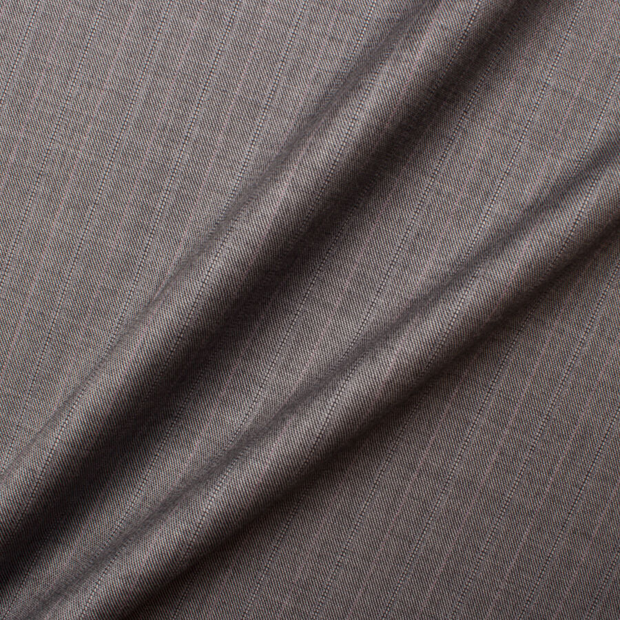 Grey Superfine Pinstripe 'Emotion' Wool Suiting | Suit Cloth