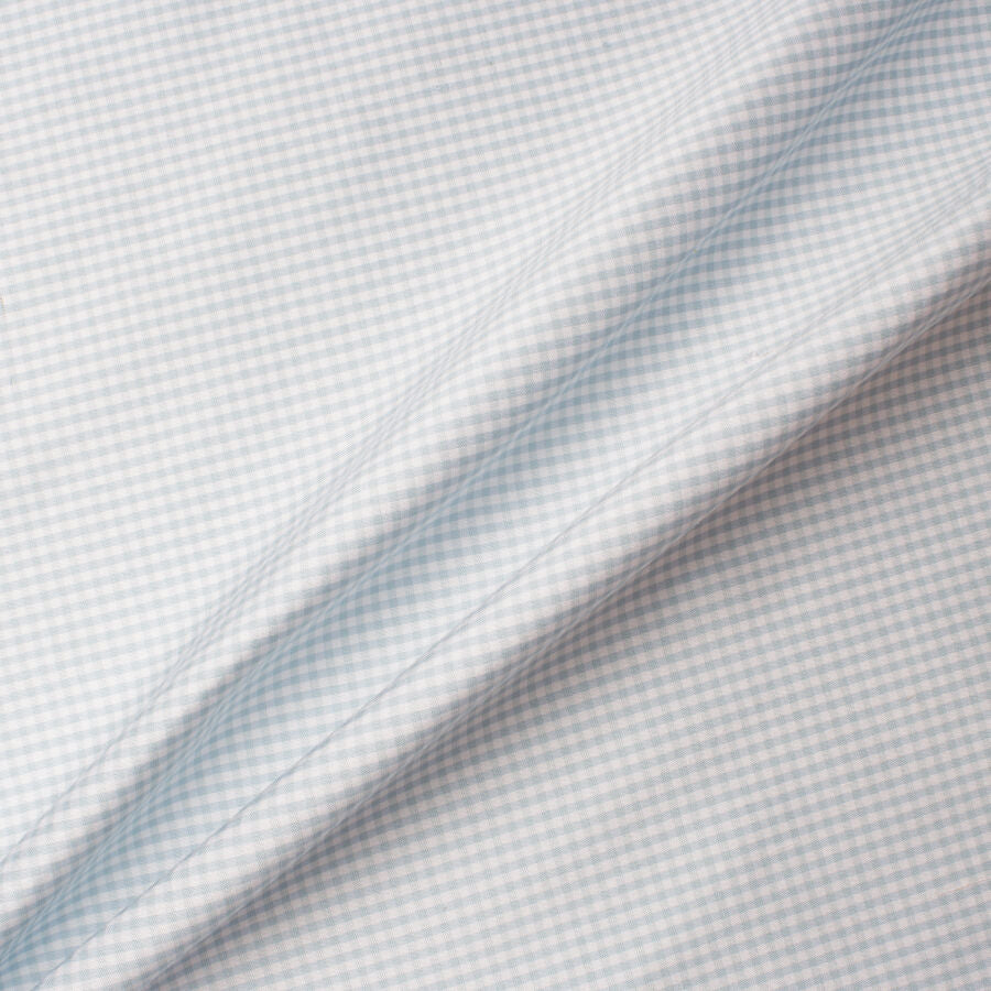Pale Blue & White Silk | Checkered Silk