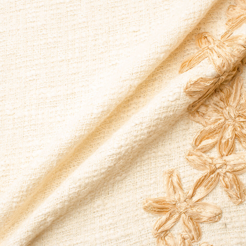 Rich Cream Bouclé | Cotton Blend