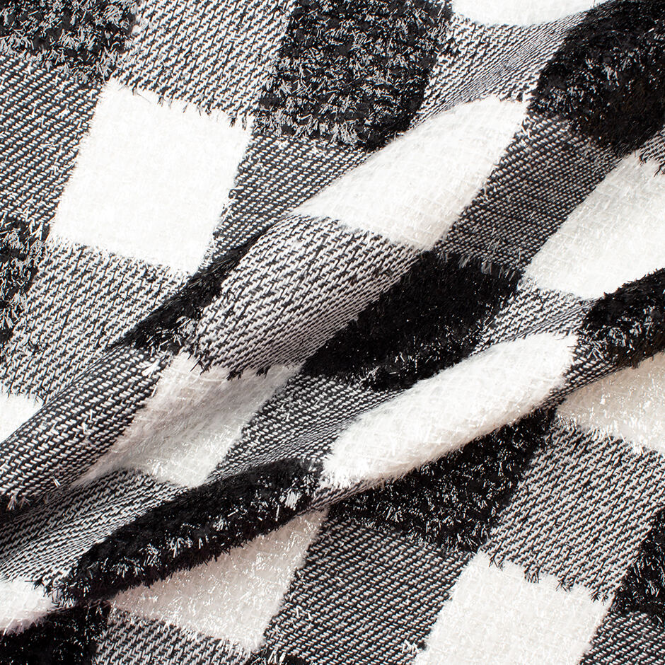 Monochrome Checkered Wool | Woven Cloth