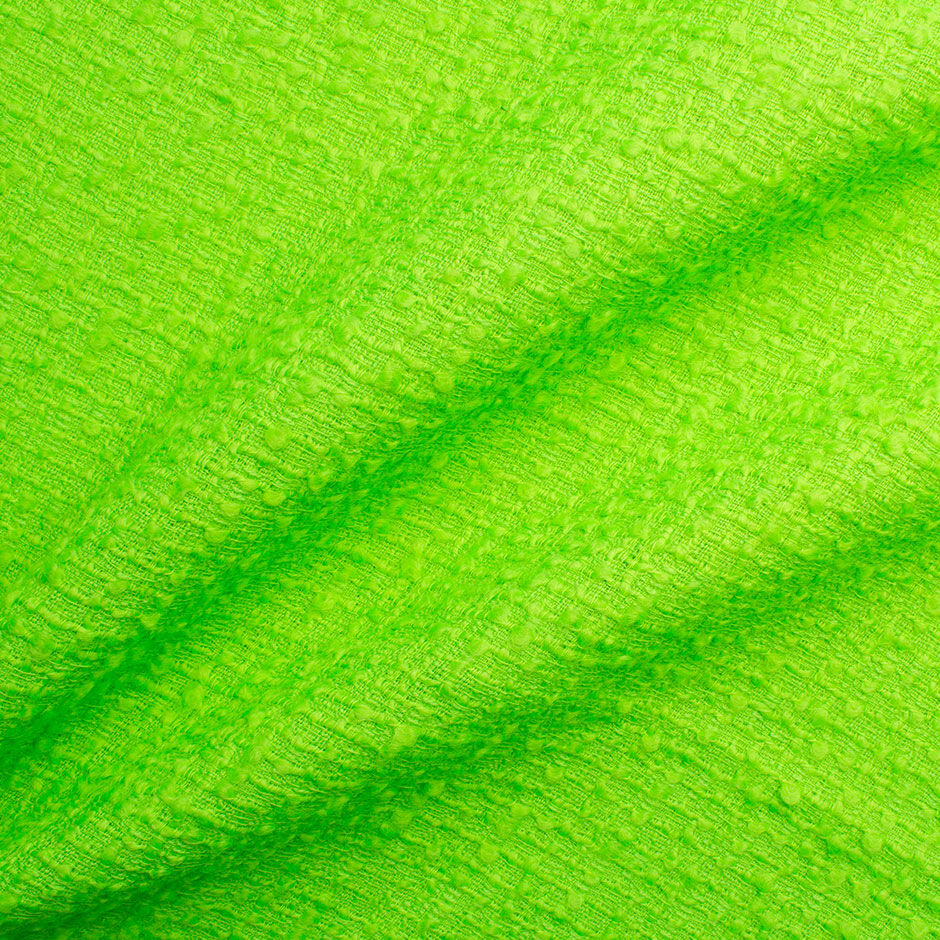 Fluorescent Green Bouclé | Luxury Fabric