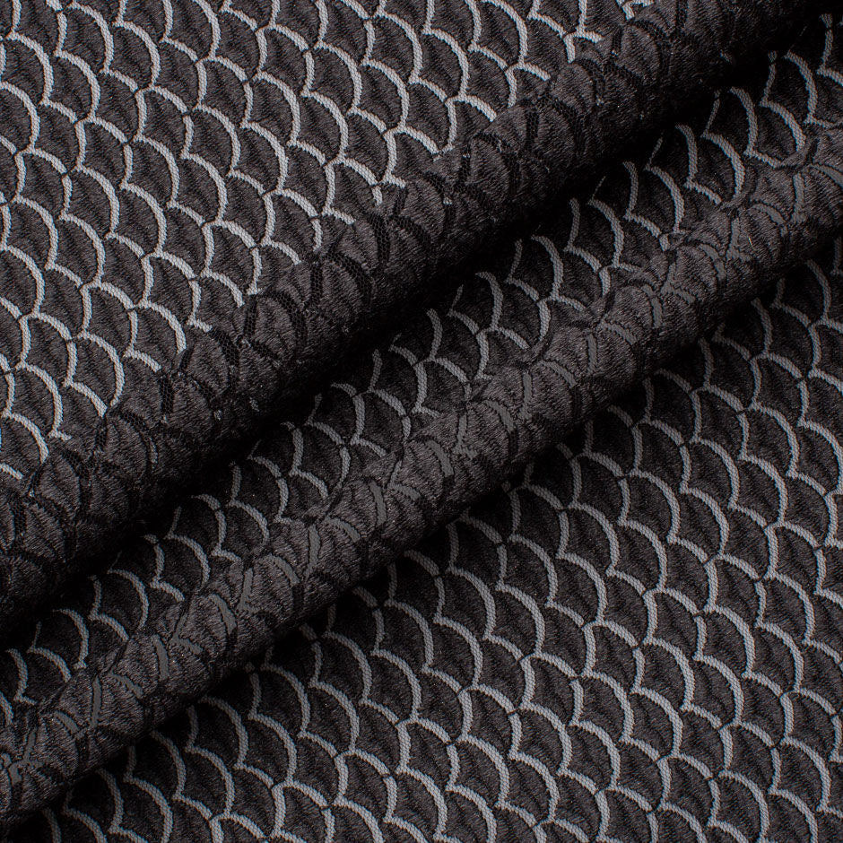 Black 'Fish Scale' Tulle | Luxury Tulle
