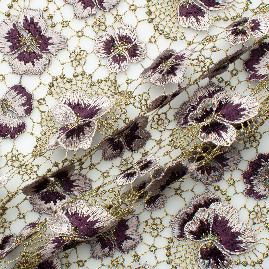 Shaded Floral Guipure Lace | Embroided Lace
