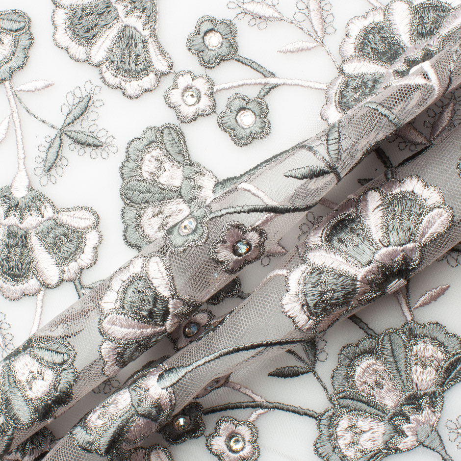 Floral Embroidered Tulle | Luxury Tulle