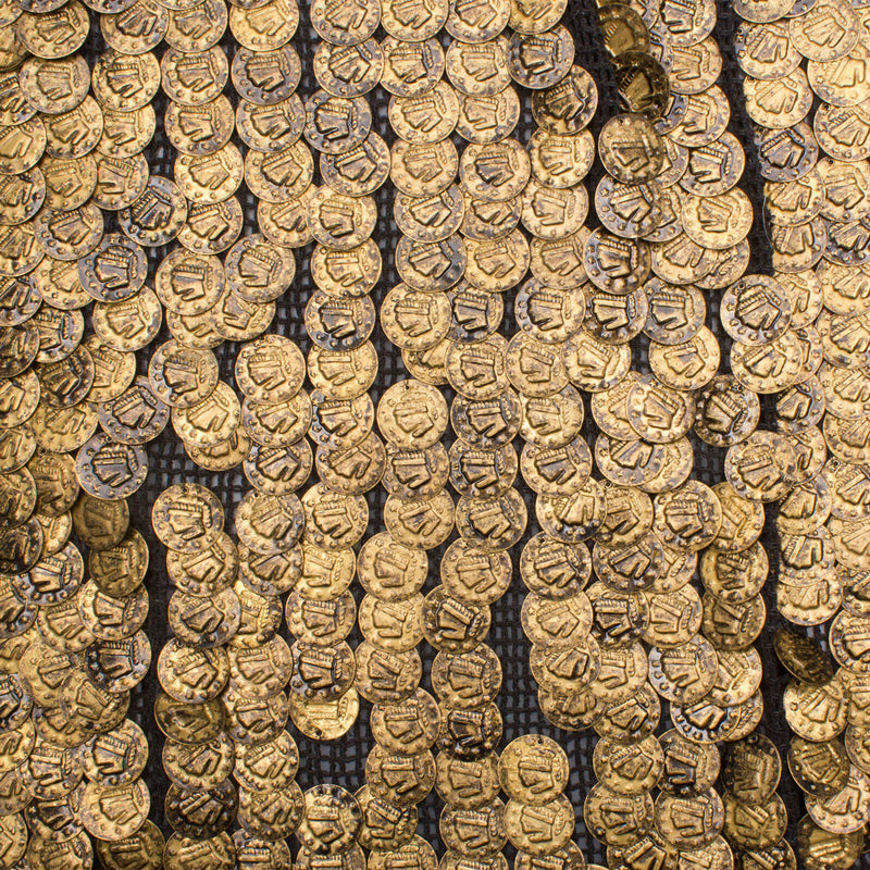 Gold Large Coin Appliqué | Mesh Cloth