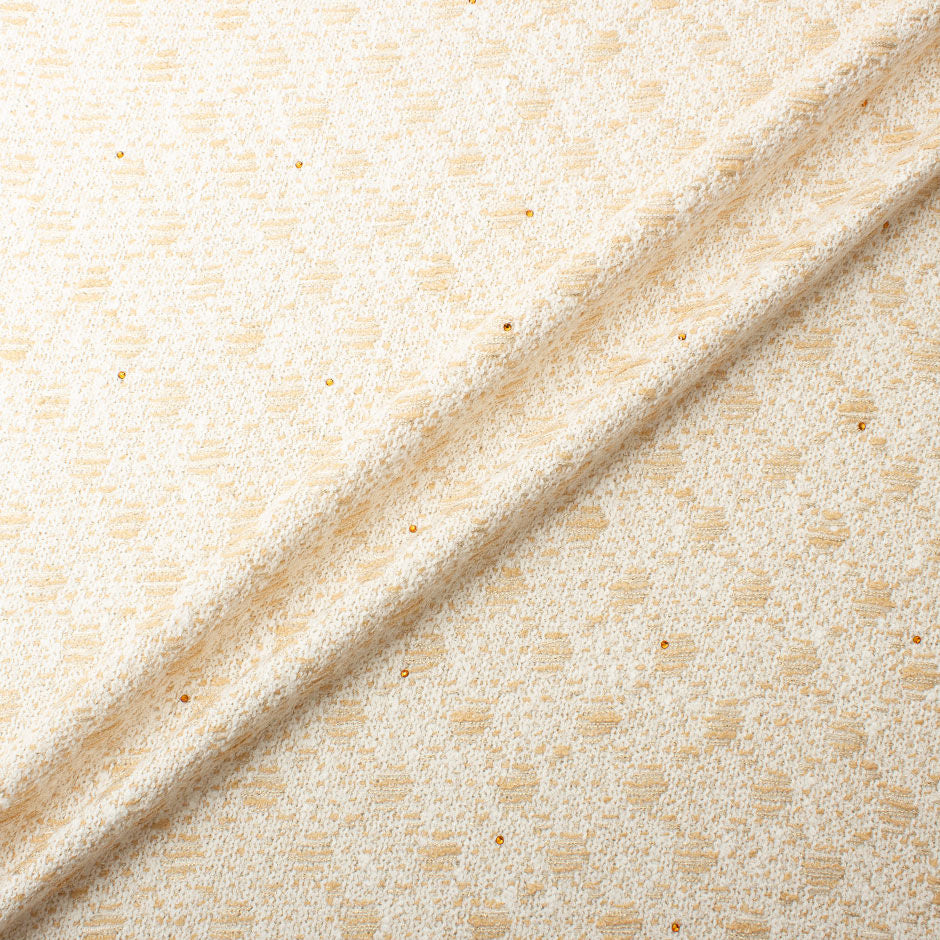 Beige & Ivory Metallic Bouclé | Mixed Fibre