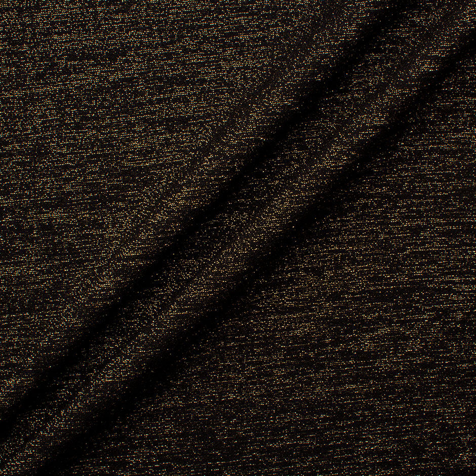 Black & Gold Metallic Double Wool | Metallic Wool