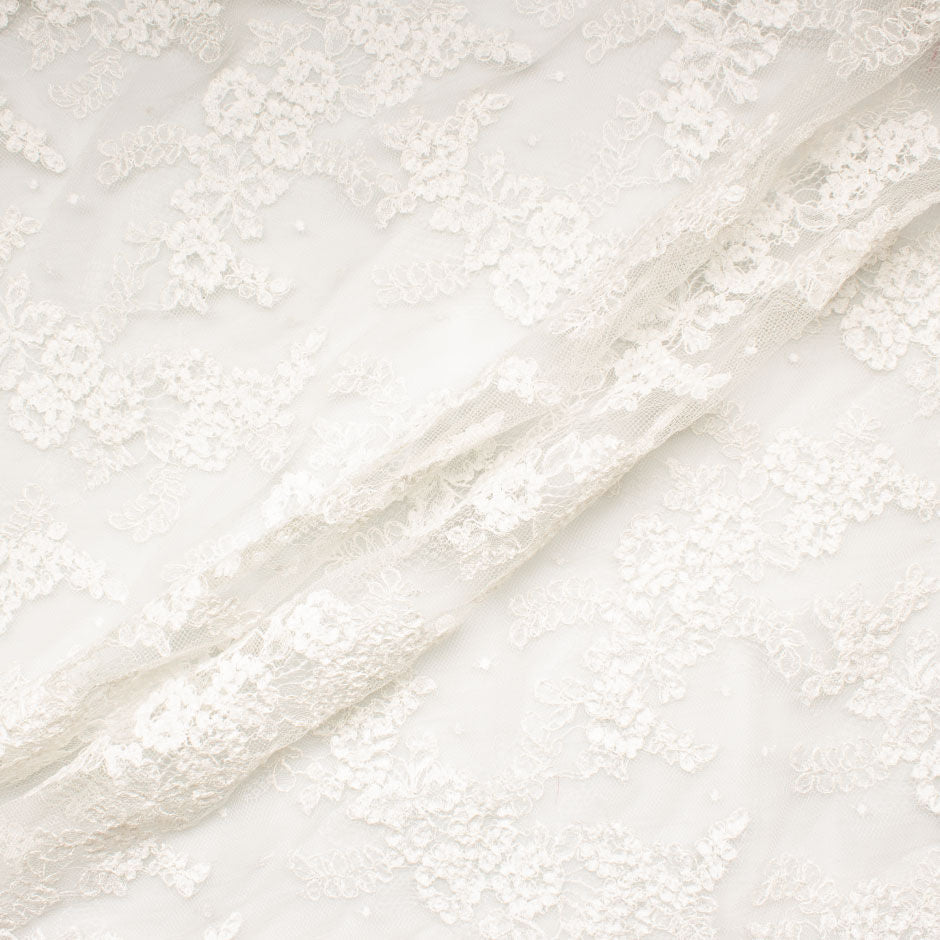 Soft Ivory Corded Lace | Luxury Lace