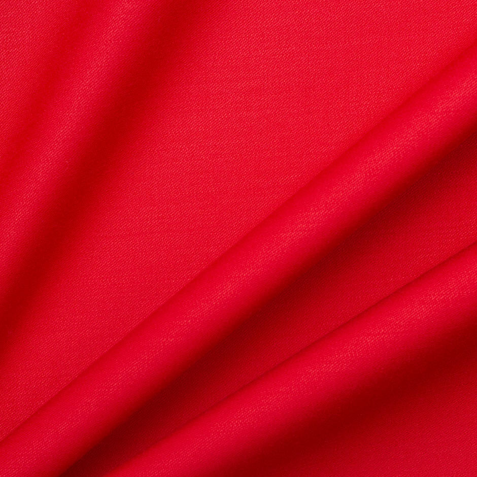 Bright Cherry Red Wool Gaberdine | Stretch Fabric