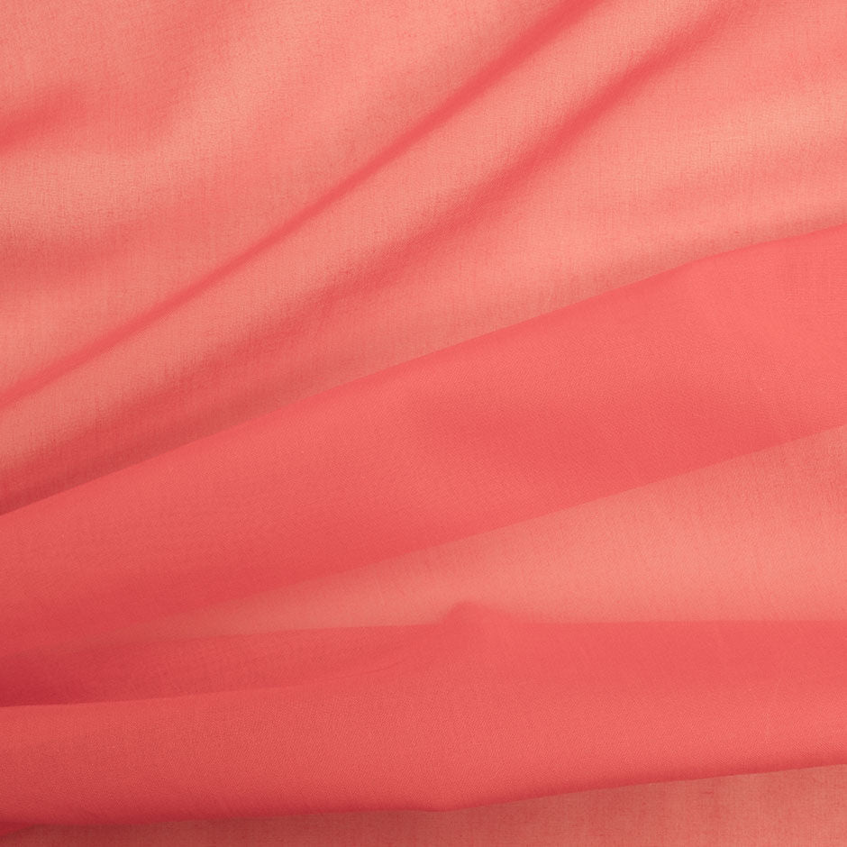 Coral Pure Cotton Voile | Shop Plain Cotton Voile