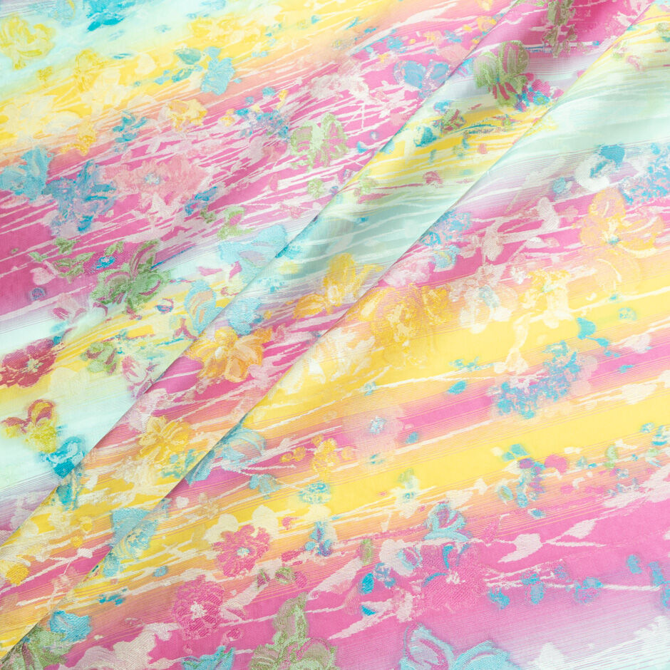 Rainbow Coloured Organza Fabric | Shop Colourful Fabric