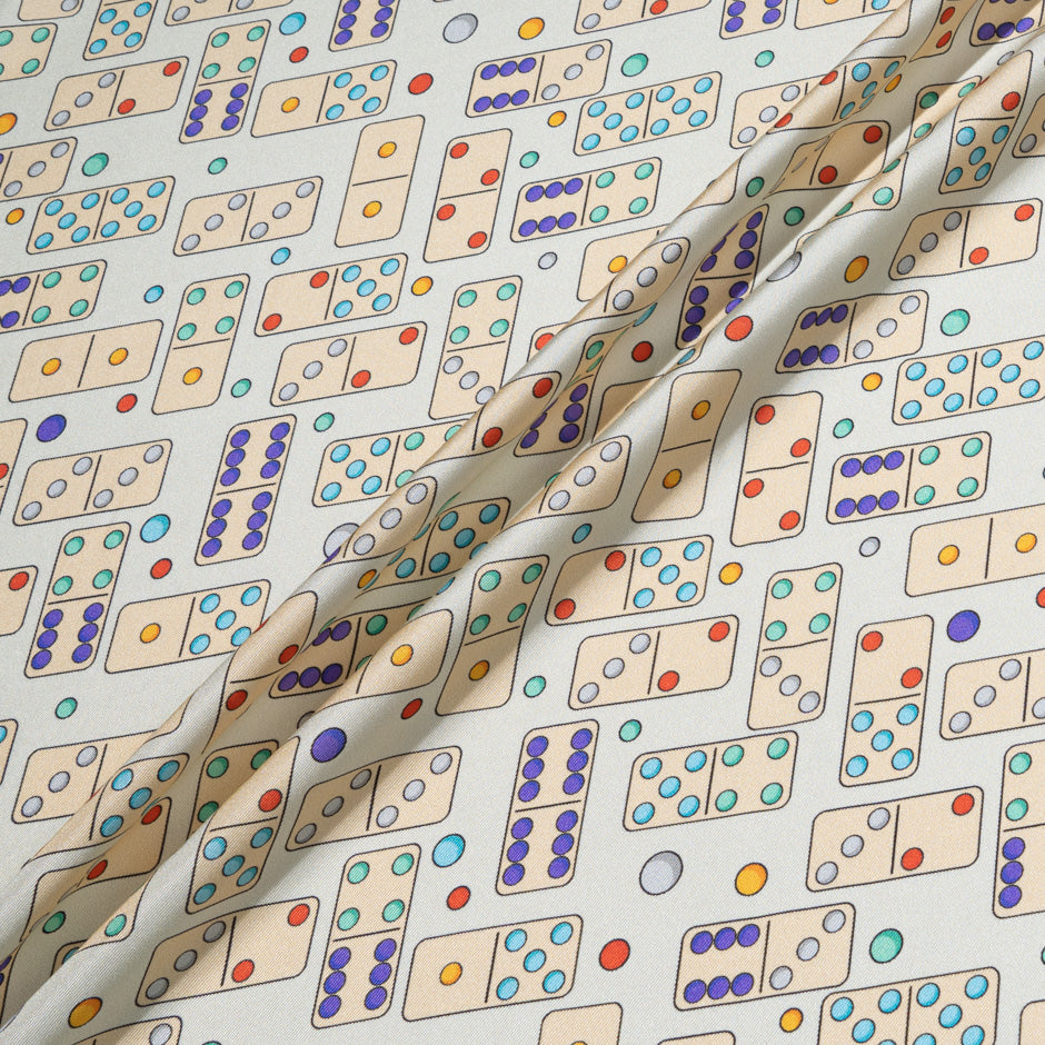 Domino Printed Pure Silk Twill (A 2.90m Piece)