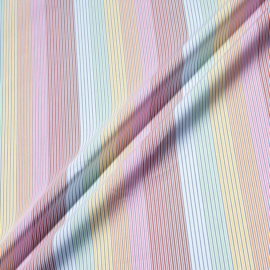 Multi Candy Striped Cotton | Pure Cotton Fabric
