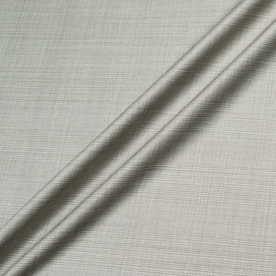 Grey Check Trofeo Pure Wool Suiting | Zegna Fabric