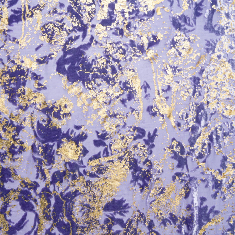 Lavender Devoré Velvet | Metallic Fabric