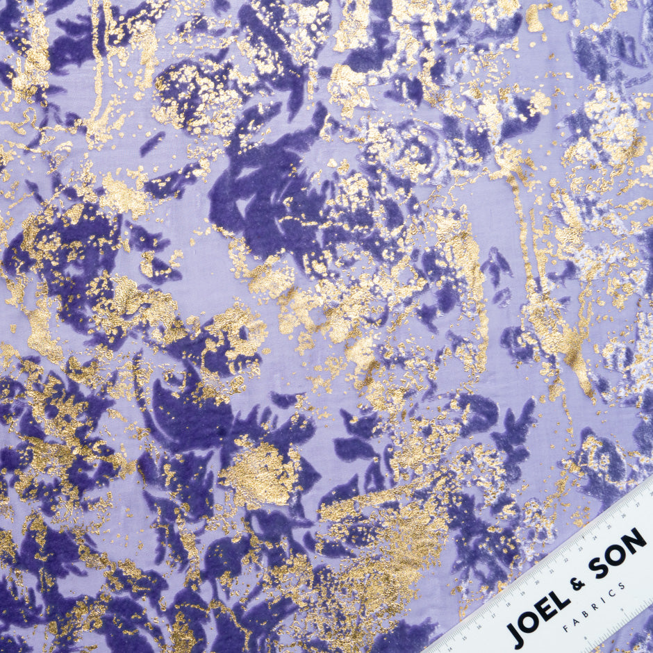 Lavender Devoré Velvet | Metallic Fabric