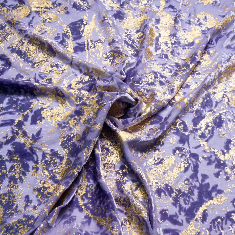 Lavender Devoré Velvet | Metallic Fabric