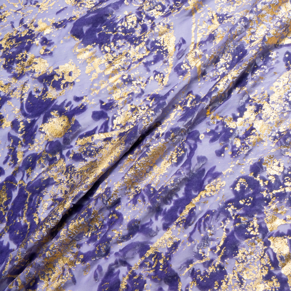 Lavender Devoré Velvet | Metallic Fabric