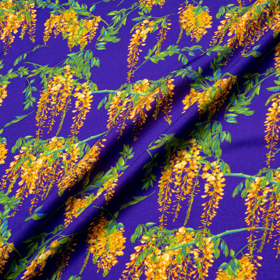 Floral Print Wool | Pure Challis Wool Fabric