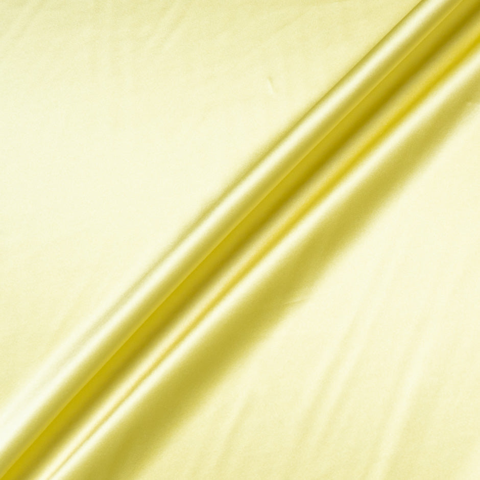 Soft Lemon Yellow Silk Satin