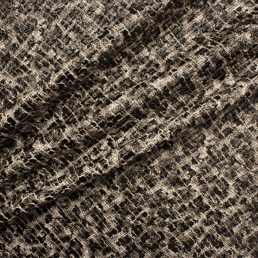 Black/Ivory Lacquer | Microfibre Fabric