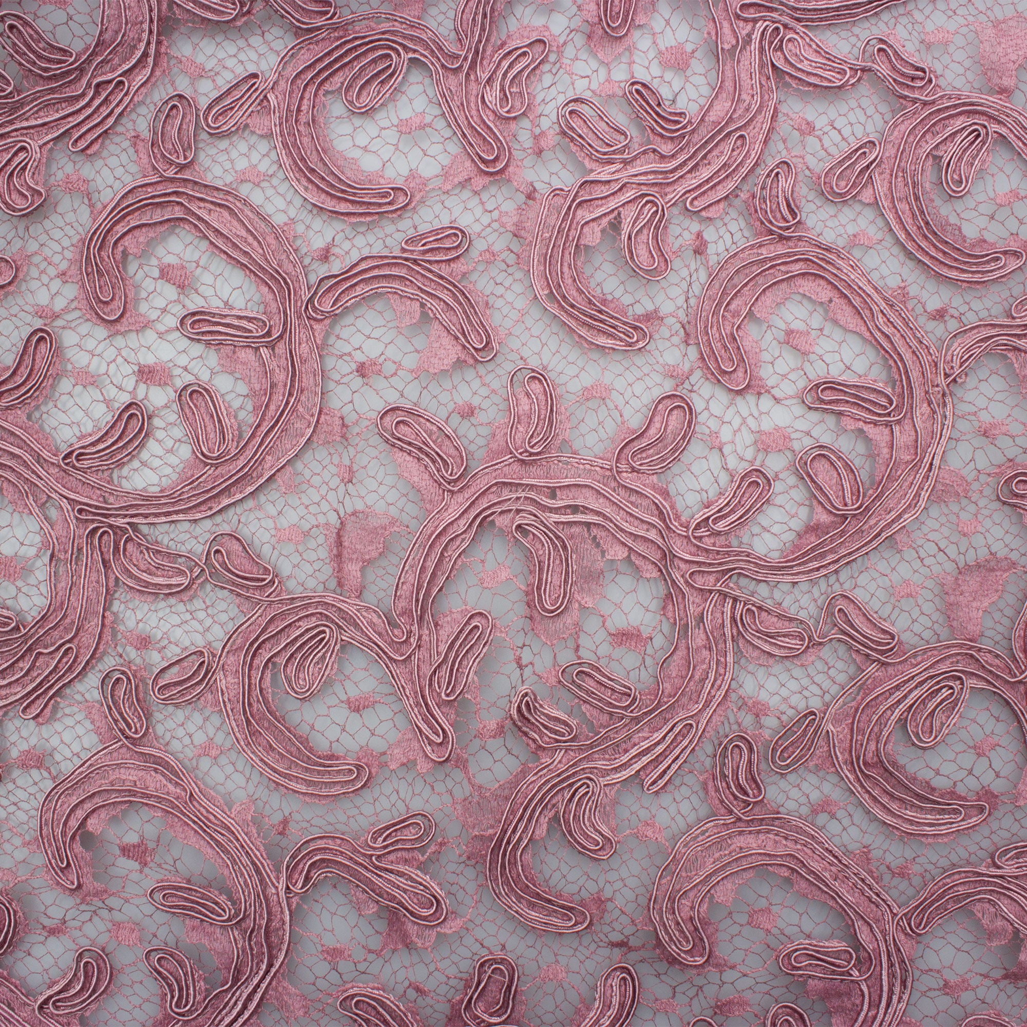 Pale Plum Corded Lace | Sheer Cloth