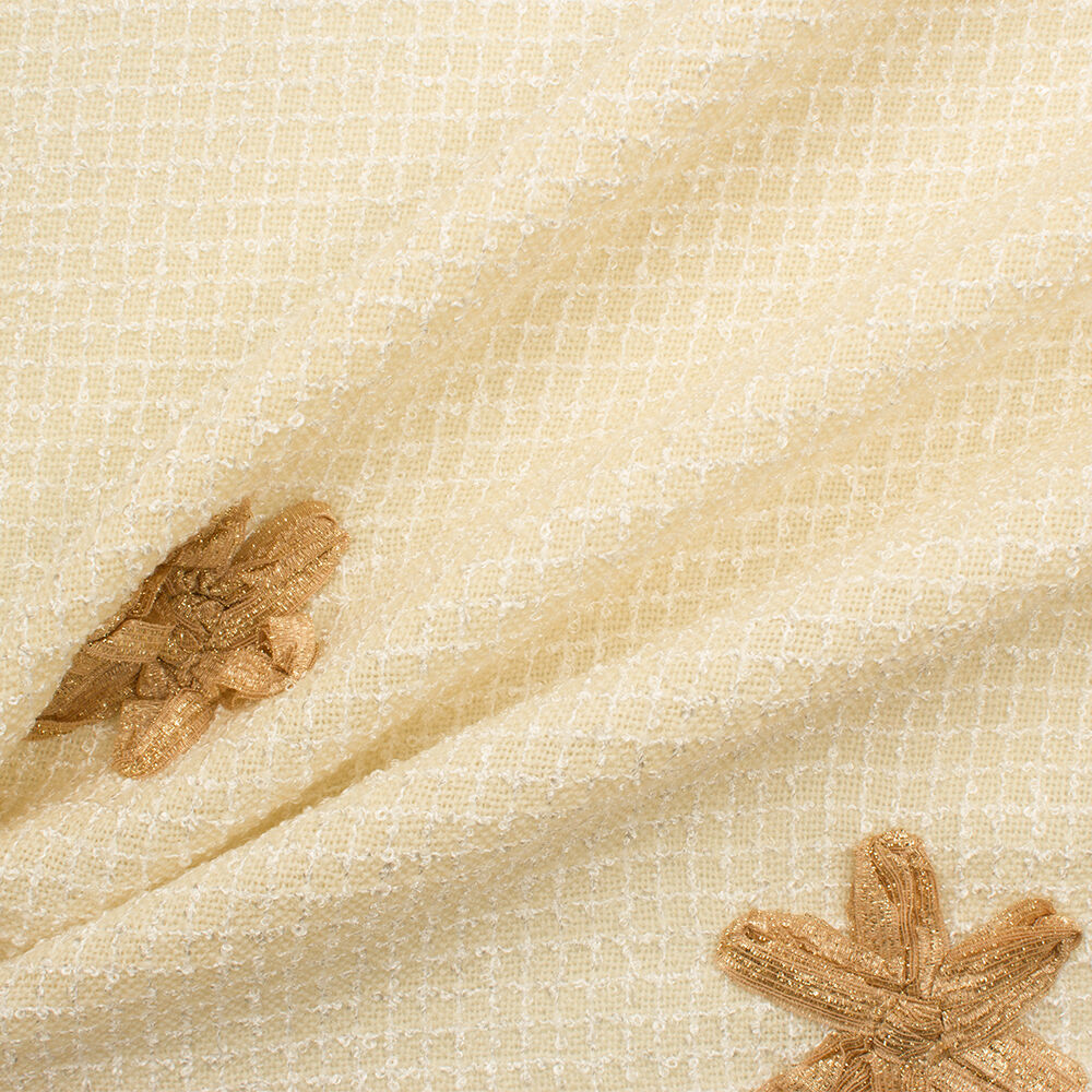 Cream Wool Bouclé | Lustrous Material