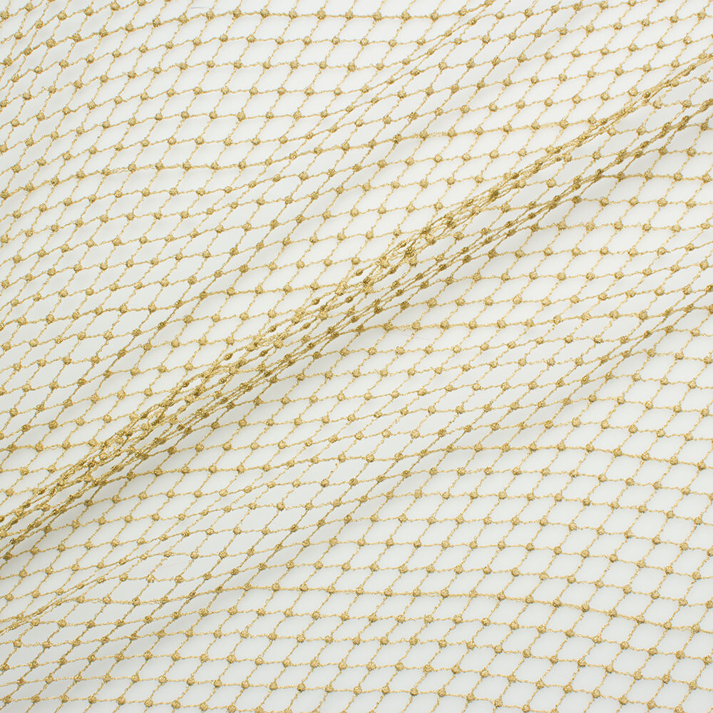 Gold 'Mesh' Guipure Lace | Woven Fabric