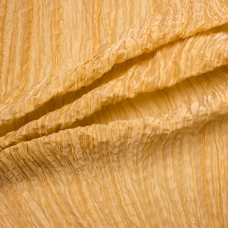Gold Crinkled Chiffon | Luminous Cloth