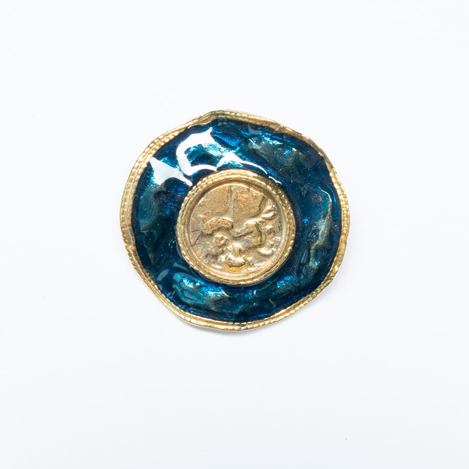 Large Round Blue Button | Luxury Buttons