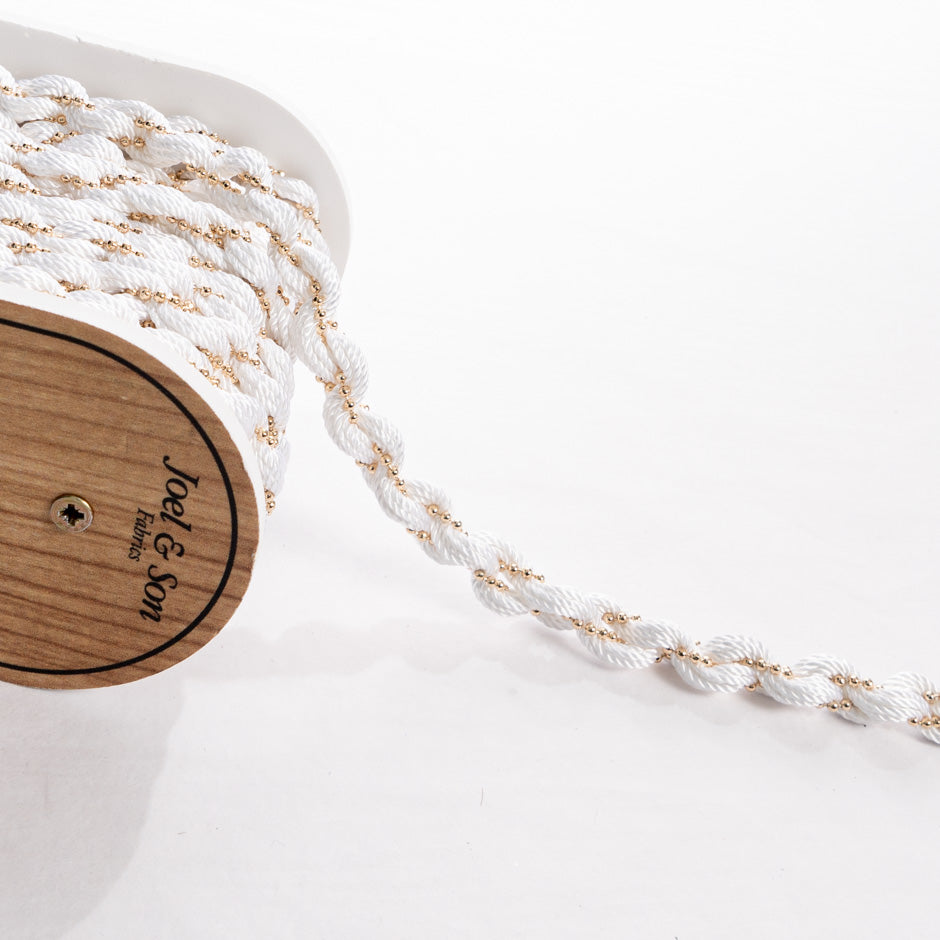 Red & Gold Metallic Wide Rope Trim | Shop Dress Trims