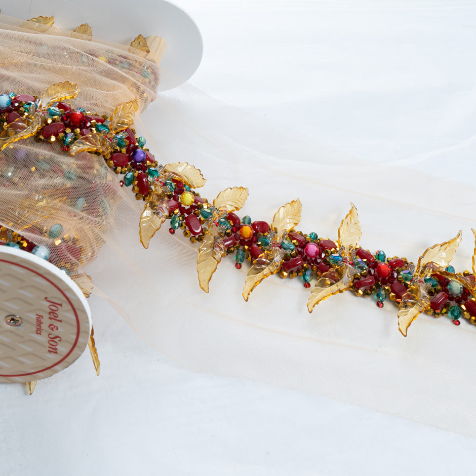 Multi-Coloured Bead Trim | Buy Hand Beaded Trim