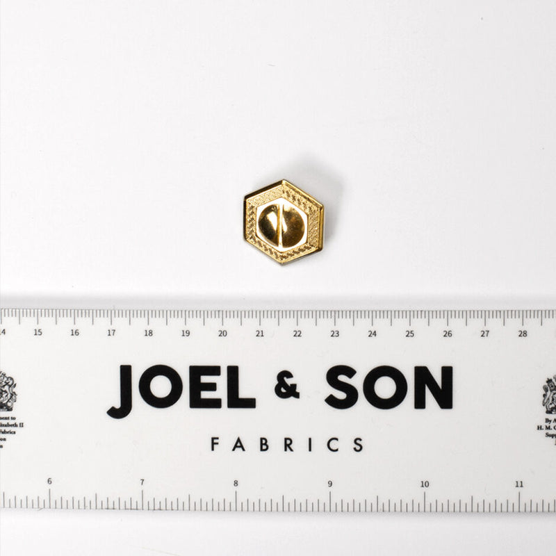 Gold Hexagon Shaped Button | Shop Luxury Buttons
