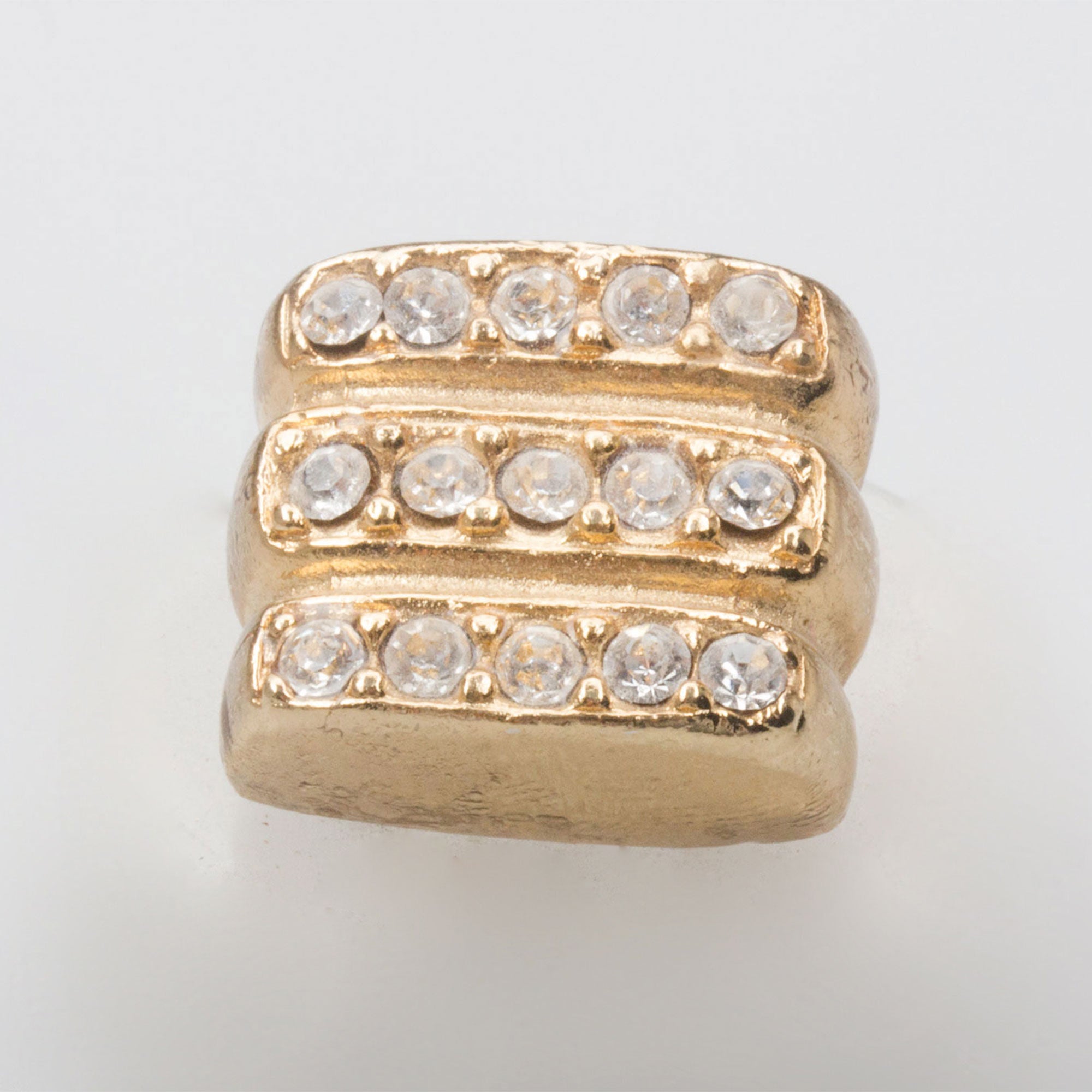 Square Gold Diamanté Button | Luxury Material