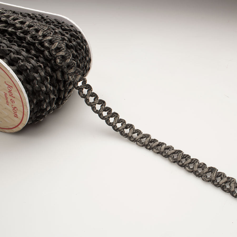 Dark Grey Braided Trim | Ornamental Trim