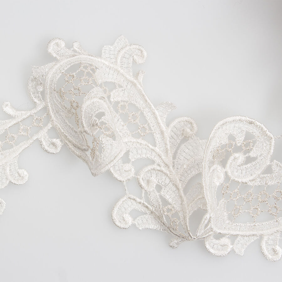 Ivory Guipure Trim | Lustrous Material