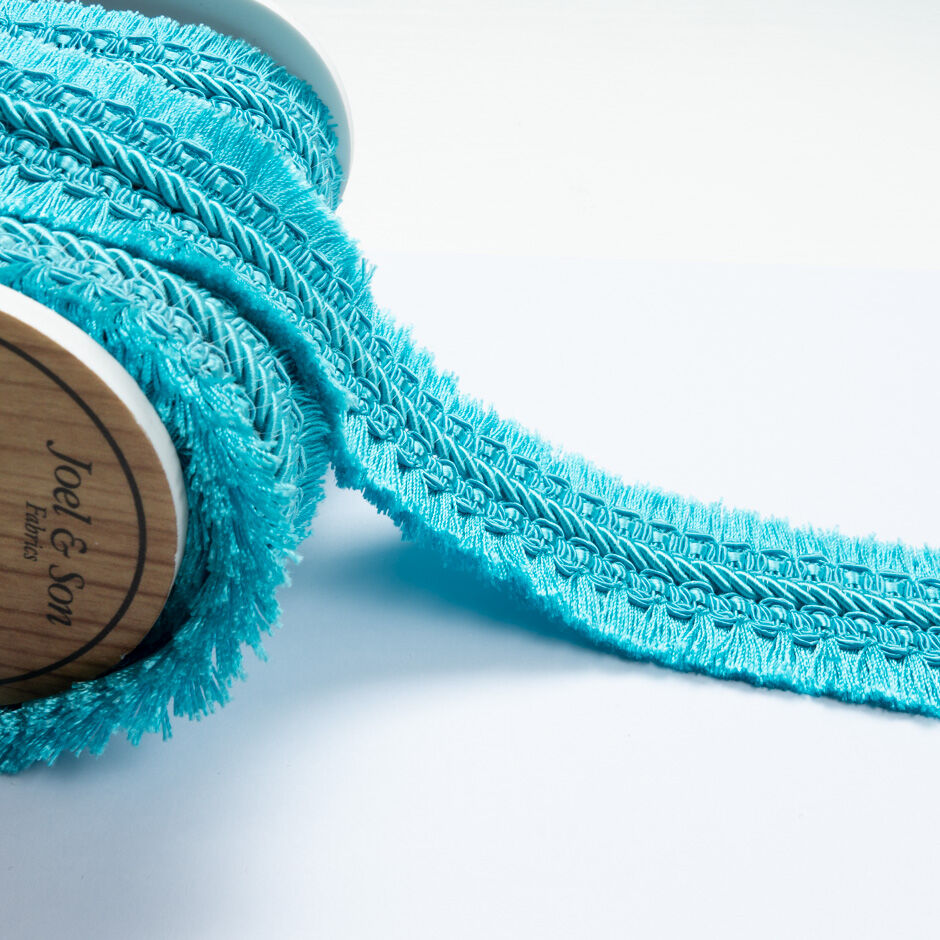 Turquoise Wide Fringed Trim | Shop Trimming